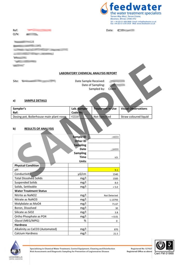 BSRIA Closed Heating & Cooling System Water Testing In Lab | Feedwater ...